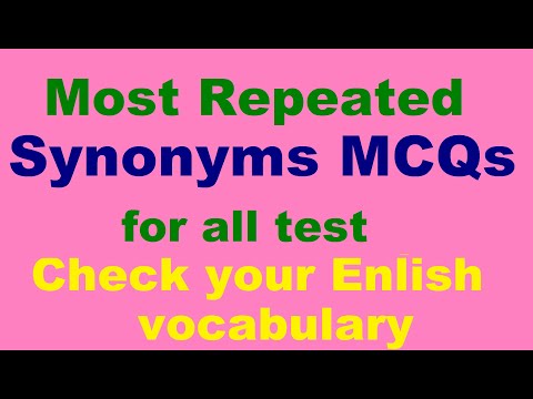 synonyms mcqs | synonyms and antonyms mcqs | NTS English synonyms mcqs | smart mcqs part 2