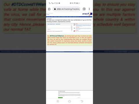 how to do dtdc courier service tracking