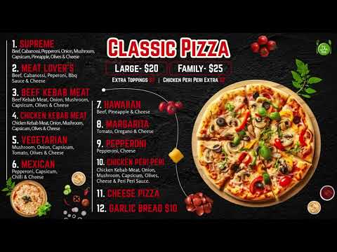 Digital Menu Design Services for Restaurants