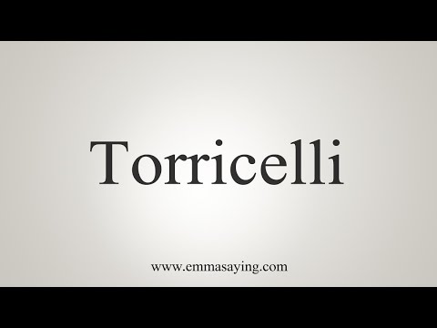 How To Say Torricelli