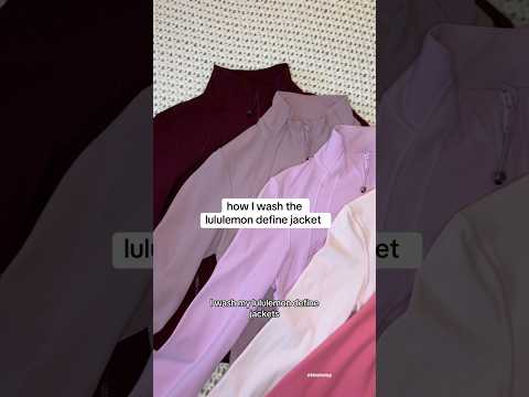 tutorial on how I wash the lululemon define jacket 🧼 #lululemon #lululemoncreator #definejacket