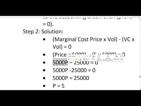 Calculating Pricing Using Marginal Cost Pricing