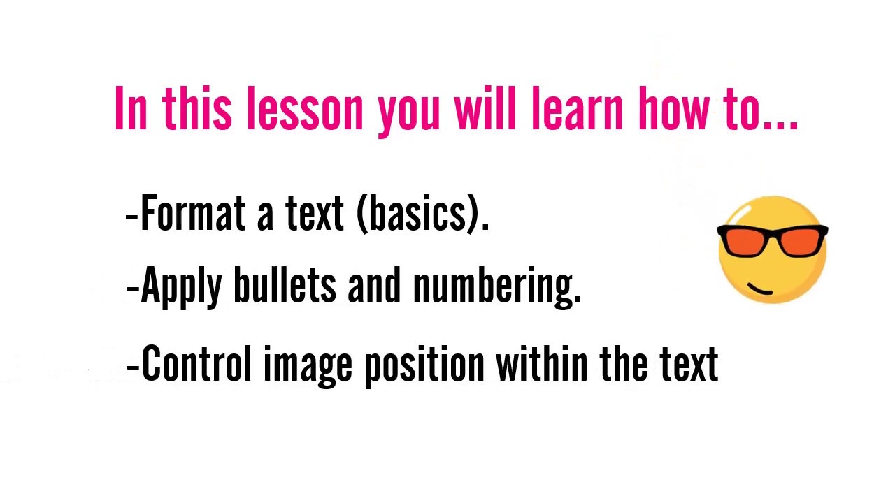 Word processors Exercise 2. Basic format and images.