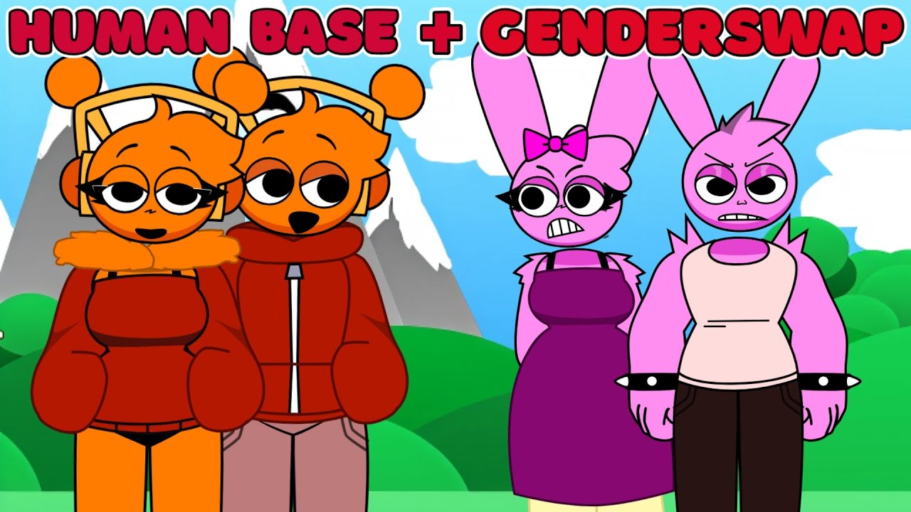 Sprunki Human Retake – Base + GenderSwap Fusion! (Custom Mod) 🔥