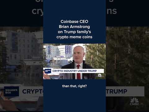 Coinbase CEO Brian Armstrong on Trump family's crypto meme coins