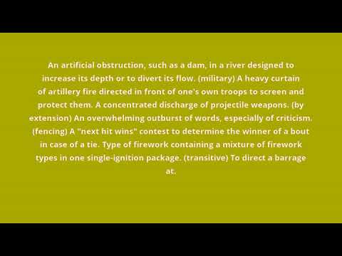 what is the meaning of barrage