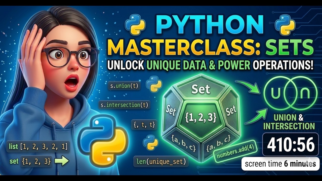 Python Sets Explained: part 3 Master Unique Values & Powerful Operations!