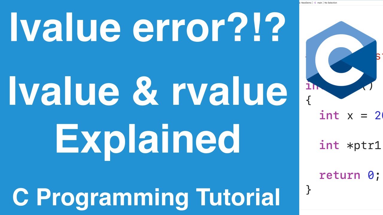 lvalues and rvalues | C Programming Tutorial