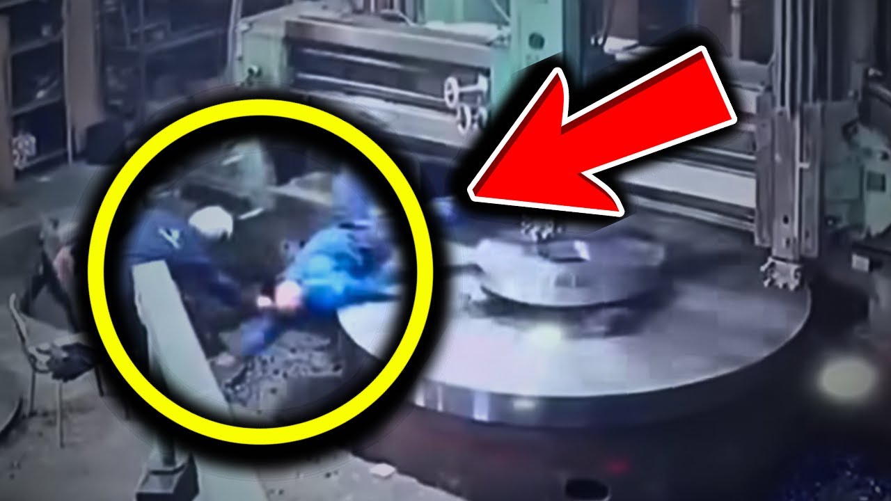 Rotating Machine Accident Caught on Camera…
