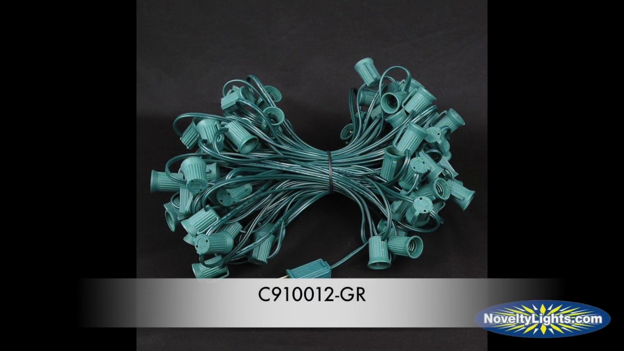 White Wire C9 Christmas Light Stringers 100' Long - Novelty ...