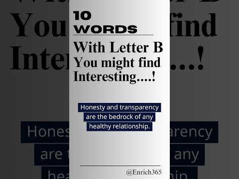10 Words with Letter B - You might find Interesting #vocabulary