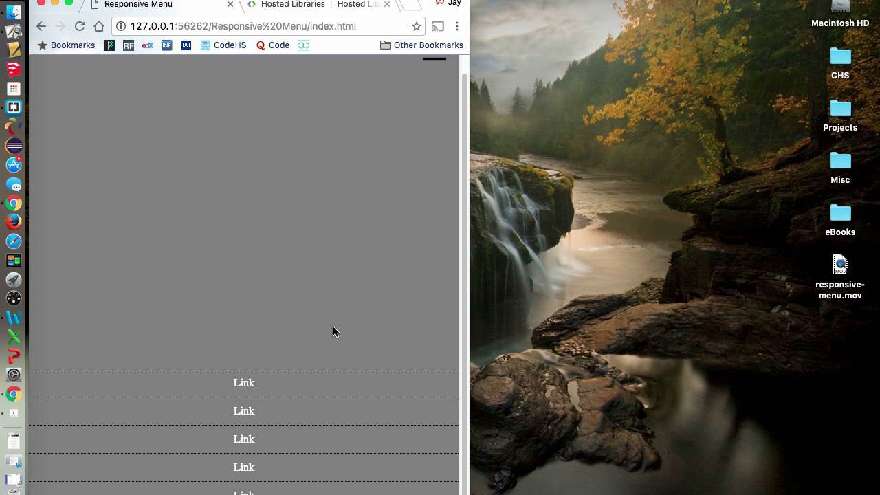 jQuery Responsive Menu | HTML, CSS, and JavaScript (jQuery)