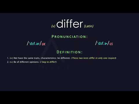 Differ Meaning And Pronunciation | Audio Dictionary