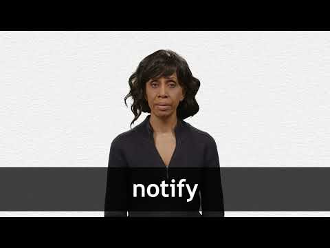 NOTIFY definition and meaning | Collins English Dictionary
