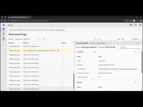 FastAPI Aspire Dashboard