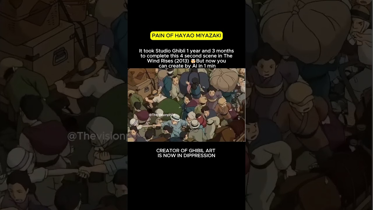 Ghibhli art is now Boom in Society (Hayao Miyazaki 💔) #animation #shorts #inspiration #sucesso