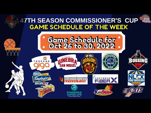 Pba Game Schedule Today OCT 26 to 30, 2022 | PBA 47th season ...