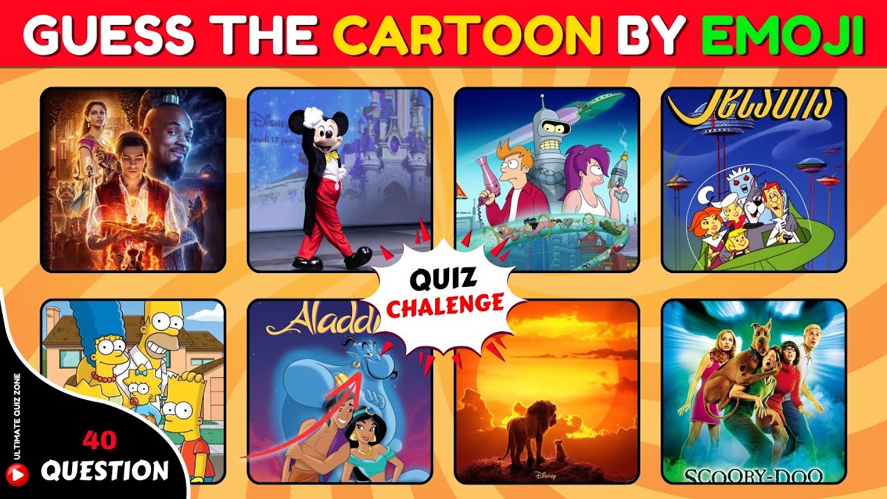 Guess The Cartoon By Emoji Challenge🤔🎮( EASY - IMPOSSIBLE ) _  Disney, Cartoon Network, Nickelodeon