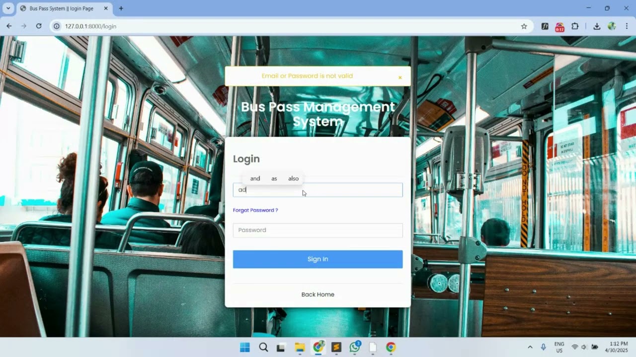 Bus Pass Management System Using Python Django | PythonCodeverse