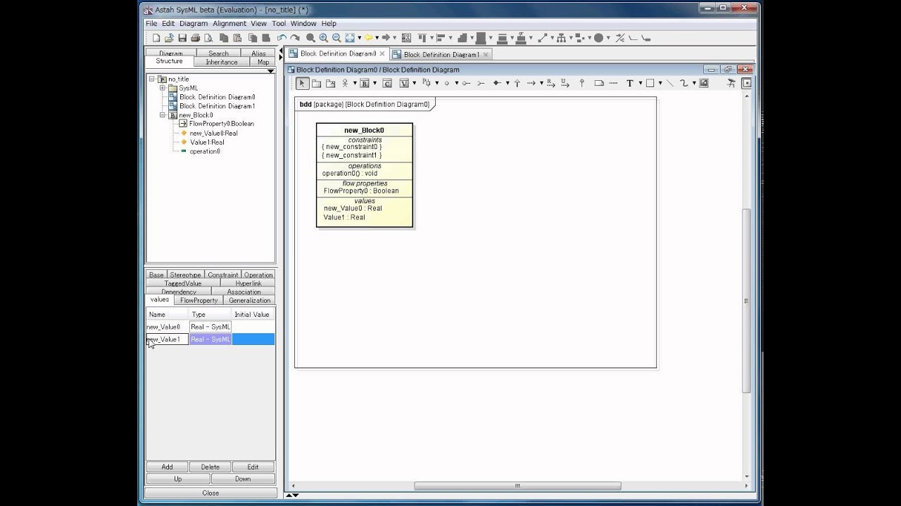 Block Definition Diagram in Astah SysML