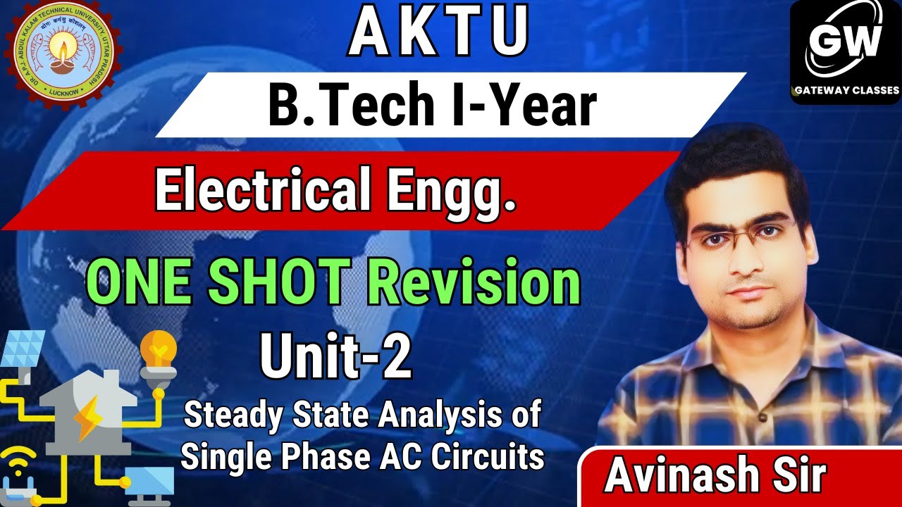 UNIT-2 I  AC Circuits I One Shot I Electrical Engg. I by Avinash Sir I Gateway Classes I AKTU