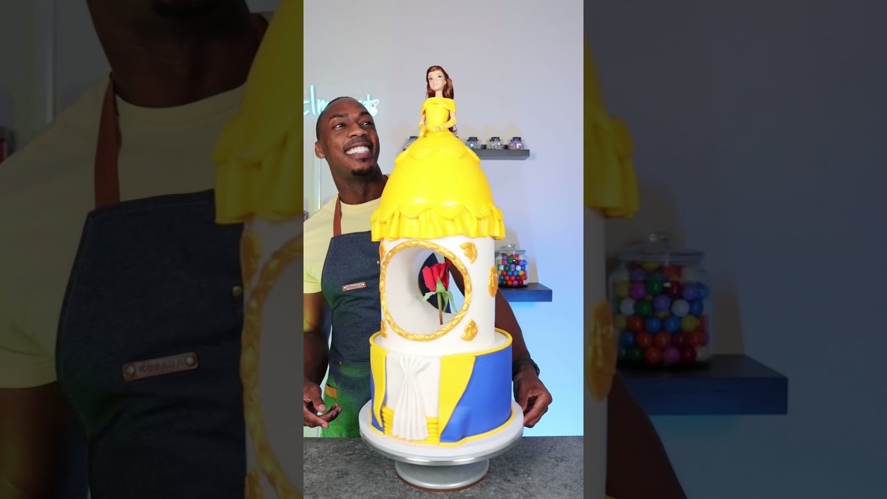 I made a Beauty and the Beast cake #shorts