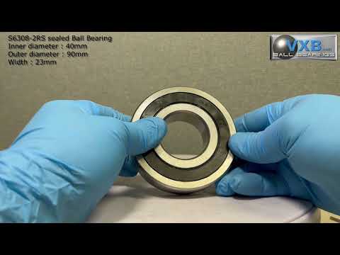 Comparison 40mm inner diameter-Bore-ID sealed Ball Bearing S6308-2RS vs Ball Bearing 6308ZZC3
