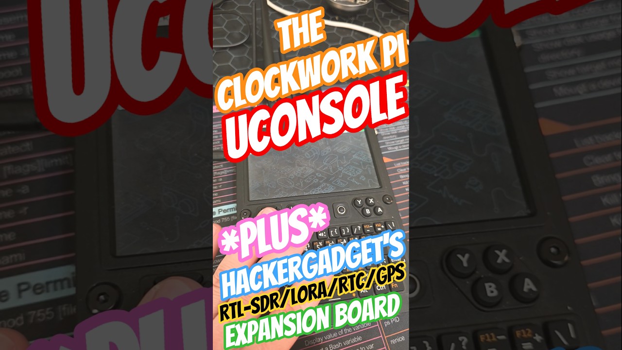 the Clockwork Pi Uconsole CM5 With HackerGadget's RTL-SDR/LORA/GPS/RTC Expansion Board #clockworkpi
