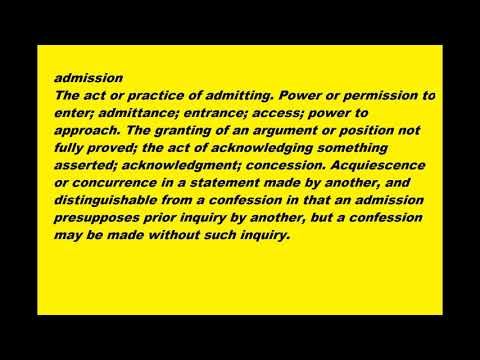 admission meaning