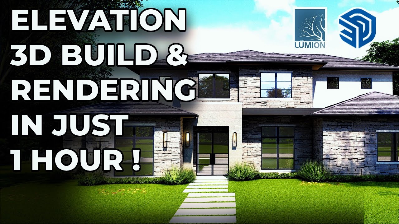 How to Create Elevation Renderings - SketchUp and Lumion - Full Tutorial