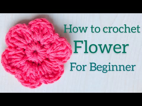 How To Crochet a Flower | Easy | For Beginners | Crochetlyn