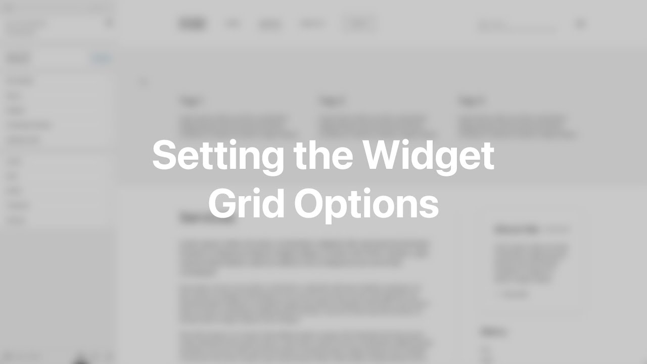 Setting the Widget Grid Options | YOOtheme Documentation (WordPress)