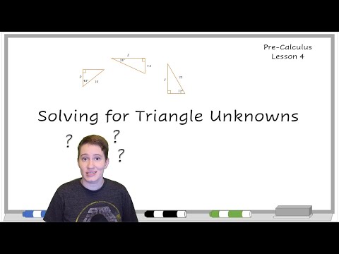 KStevMath - Precalculus Math U See Series - Solving for Unknowns in a Triangle - Lesson 4