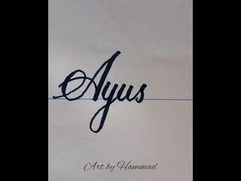 Ayushi name | Cursive writing | #shorts #trending #art