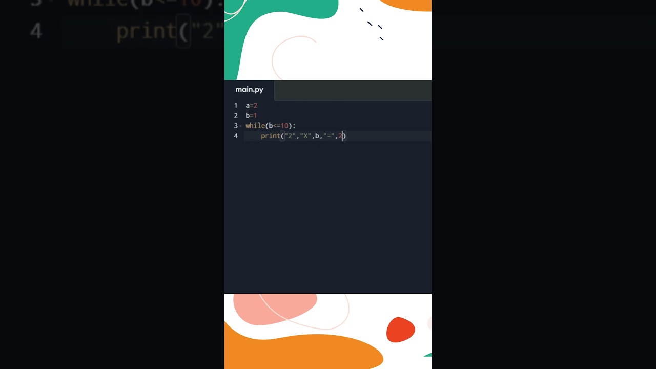 Python While Loop: Multiplication Table Tutorial #programming #tuple #setoperations