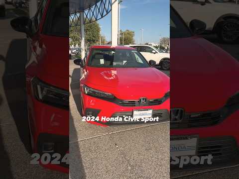 2024 Honda Civic Sport: Beauty in Red #hondacars #automobile #civic #hondacivic