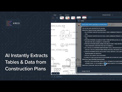 AI Instantly Extracts Tables & Data from Scanned Construction Plans