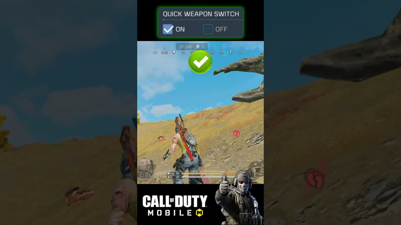 Quick Weapon Switch✅ Ingame Tips Settings in CODM BR💯🔥Codmobile🤕CODM Pro #shorts #codmbr #codm #ff
