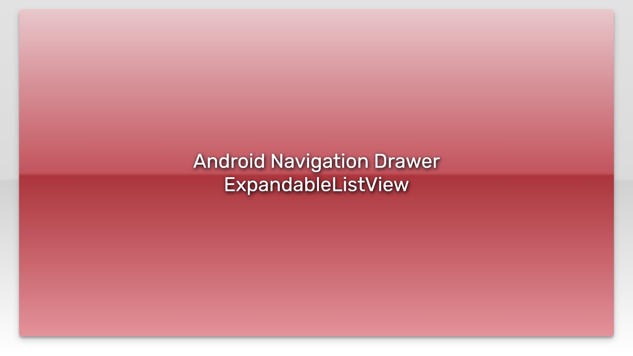 Android Navigation Drawer ExpandableListView
