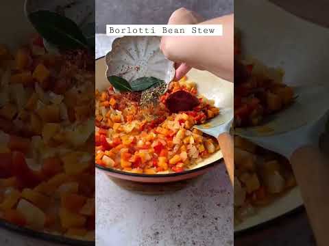 Cozy up with this Borlotti Bean Stew
