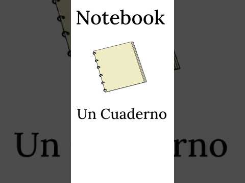 How to say Notebook in Spanish | #shorts #spanish #spanishlearning
