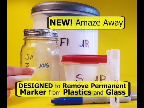 NEW! Amaze Away, DESIGNED for Permanent Marker Labelling on ALL Plastic and Glass Containers