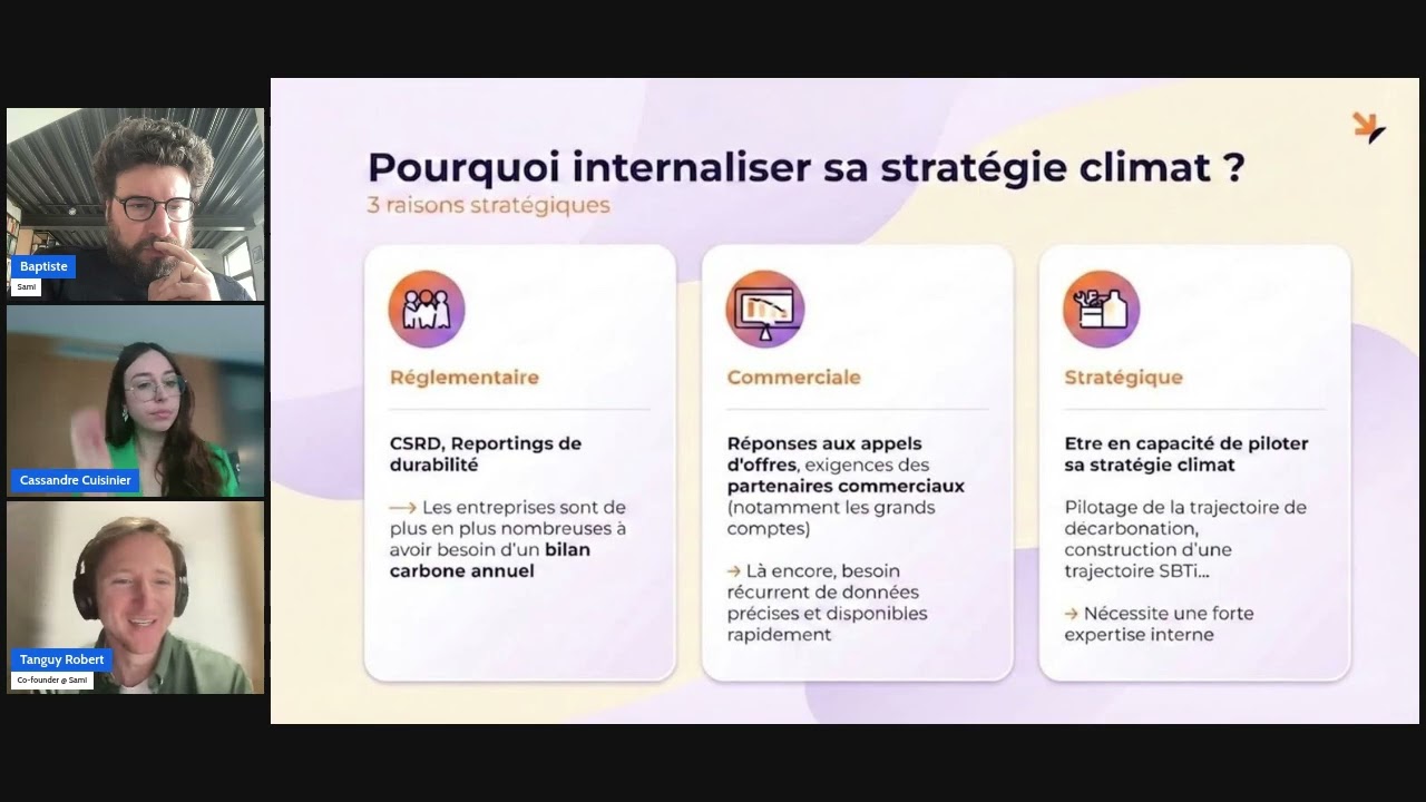 Webinar Sami - Comment internaliser le pilotage de sa stratégie climat ?