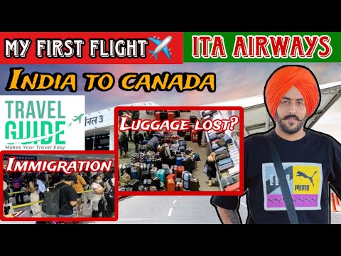 DELHI TO CANADA | MY FIRST FLIGHT EXPERIENCE | ITA AIRWAYS | FREE FOOD ON DELHI AIRPORT | SBI CARD