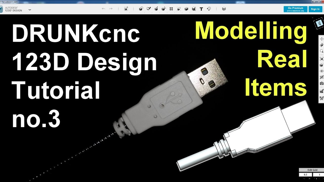 123D Design Tutorial 3 - Modelling Real Items - DRUNKcnc