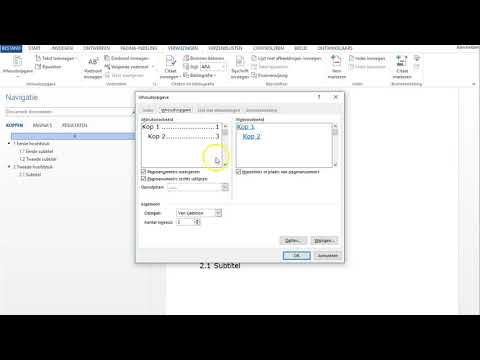 Word Automatische Inhoudsopgave Invoegen