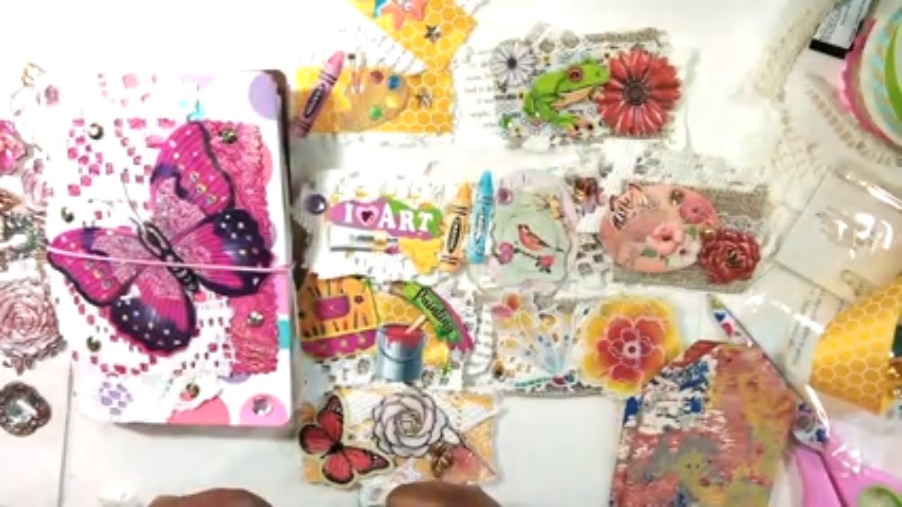 Art junk journal, ephemera, flips, pockets & tip in's with Dollar Tree supplies Eps.#5! New