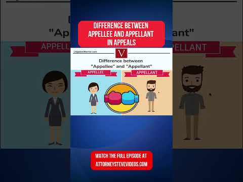 Difference between Appellee and Appellant by Attorney Steve®