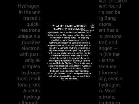 What Is the Most Abundant Element in the Universe?