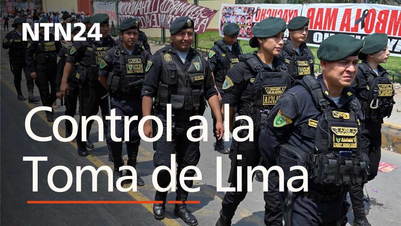 Desplegados más de 10.000 policías para controlar protestas en Lima